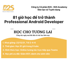 Khóa học lập trình Android từ cơ bản đến nâng cao với Java - R2S Academy