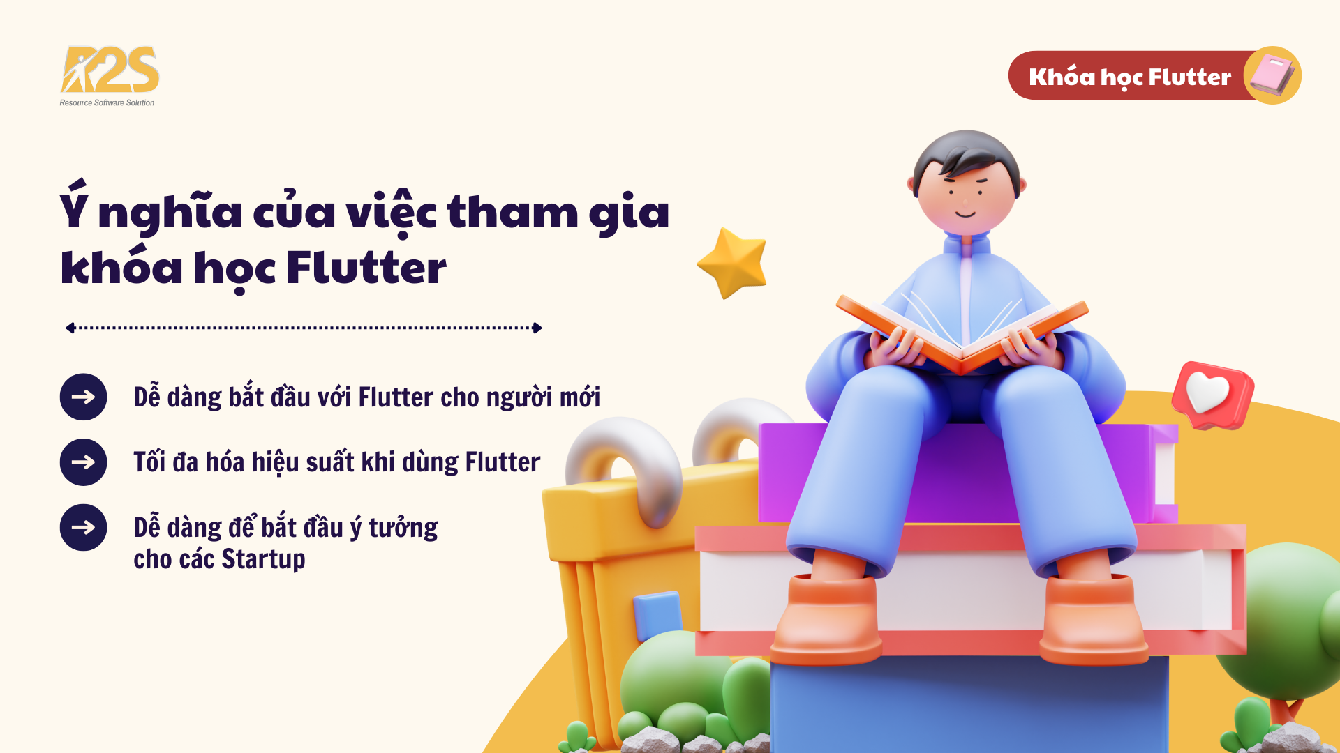 Khoá Học Flutter 90 Giờ Học Flutter R2s R2s Academy