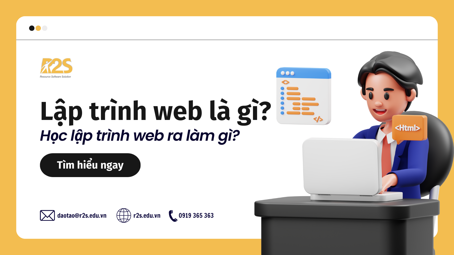 Nên học lập trình web hay mobile app? - R2S Academy