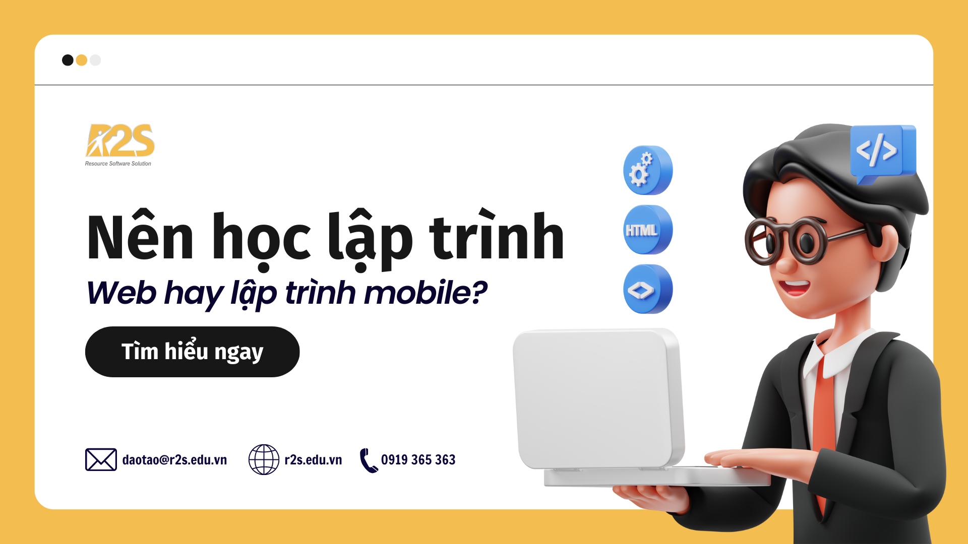Nên học lập trình web hay mobile app? - R2S Academy