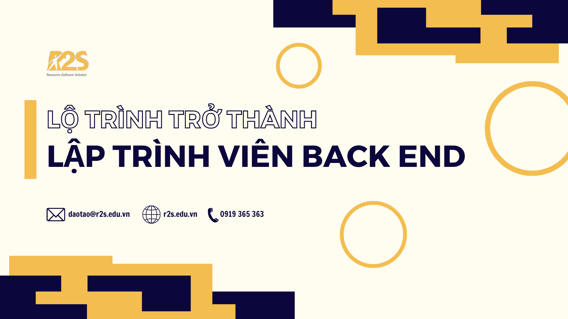 Lộ trình trở thành lập trình viên back end - R2S Academy