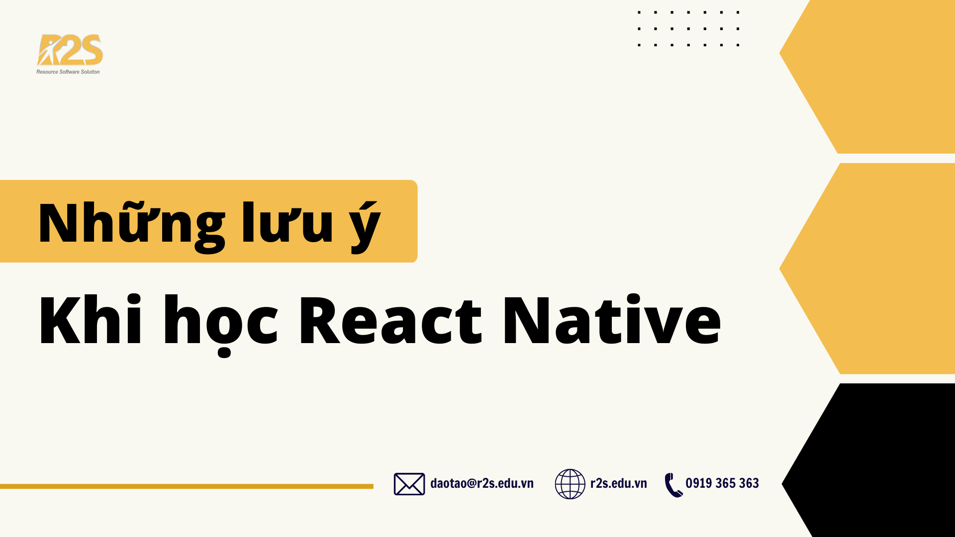 Lộ trình học React Native online chi tiết từ A-Z - R2S Academy