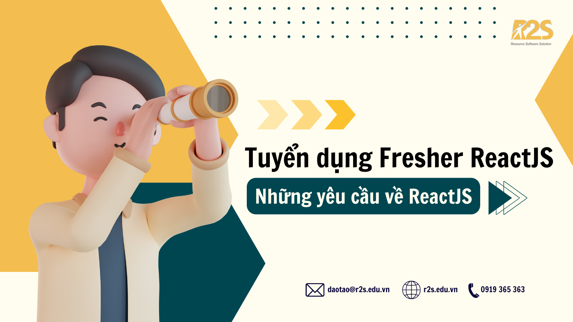 Tuyển dụng fresher reactjs - Yêu cầu về reactjs - R2S Academy