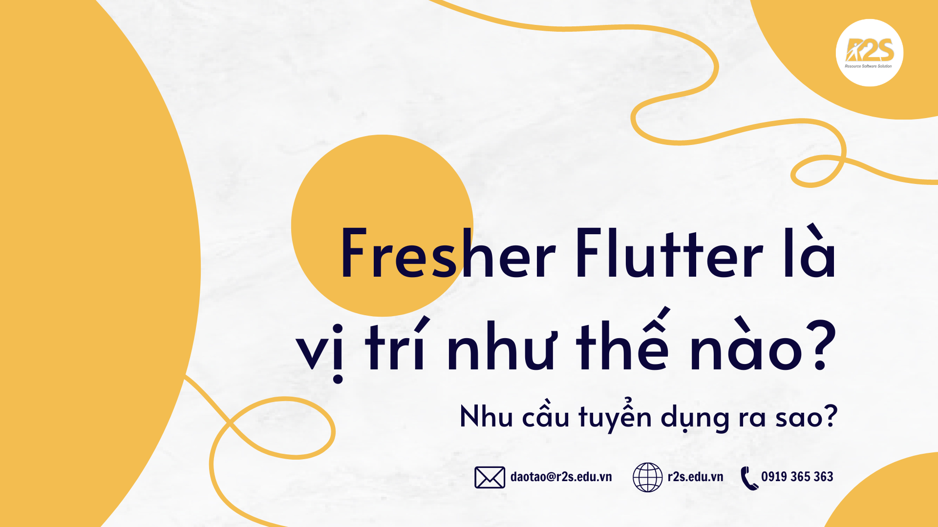 Tuyển Dụng Fresher Flutter And Cơ Hội Cho Developer R2s Academy