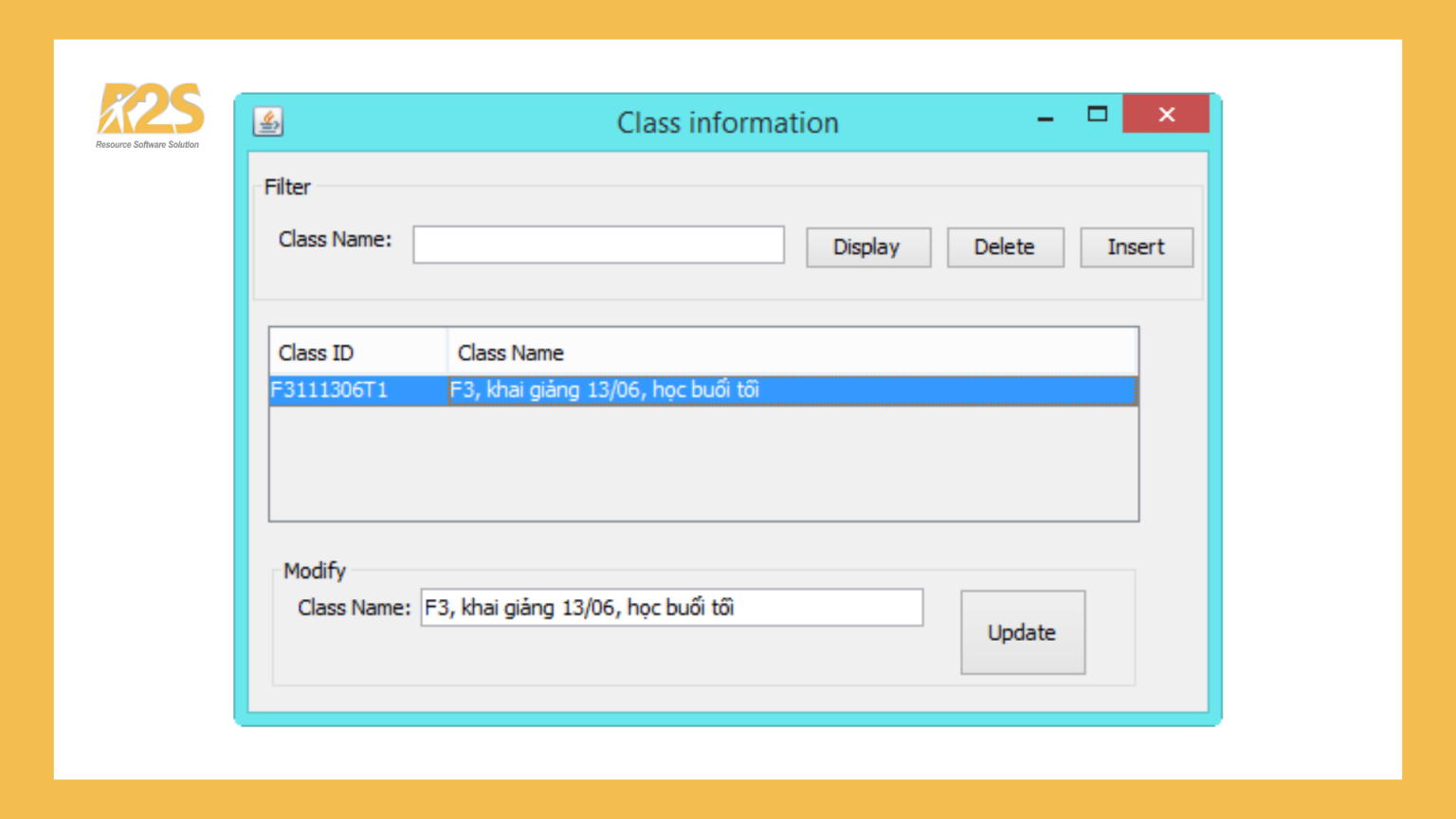 Lập trình Java Swing và JDBC - R2S Academy