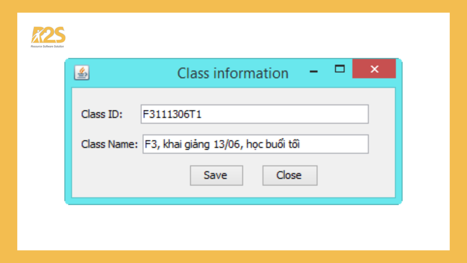 Lập trình Java Swing và JDBC - R2S Academy