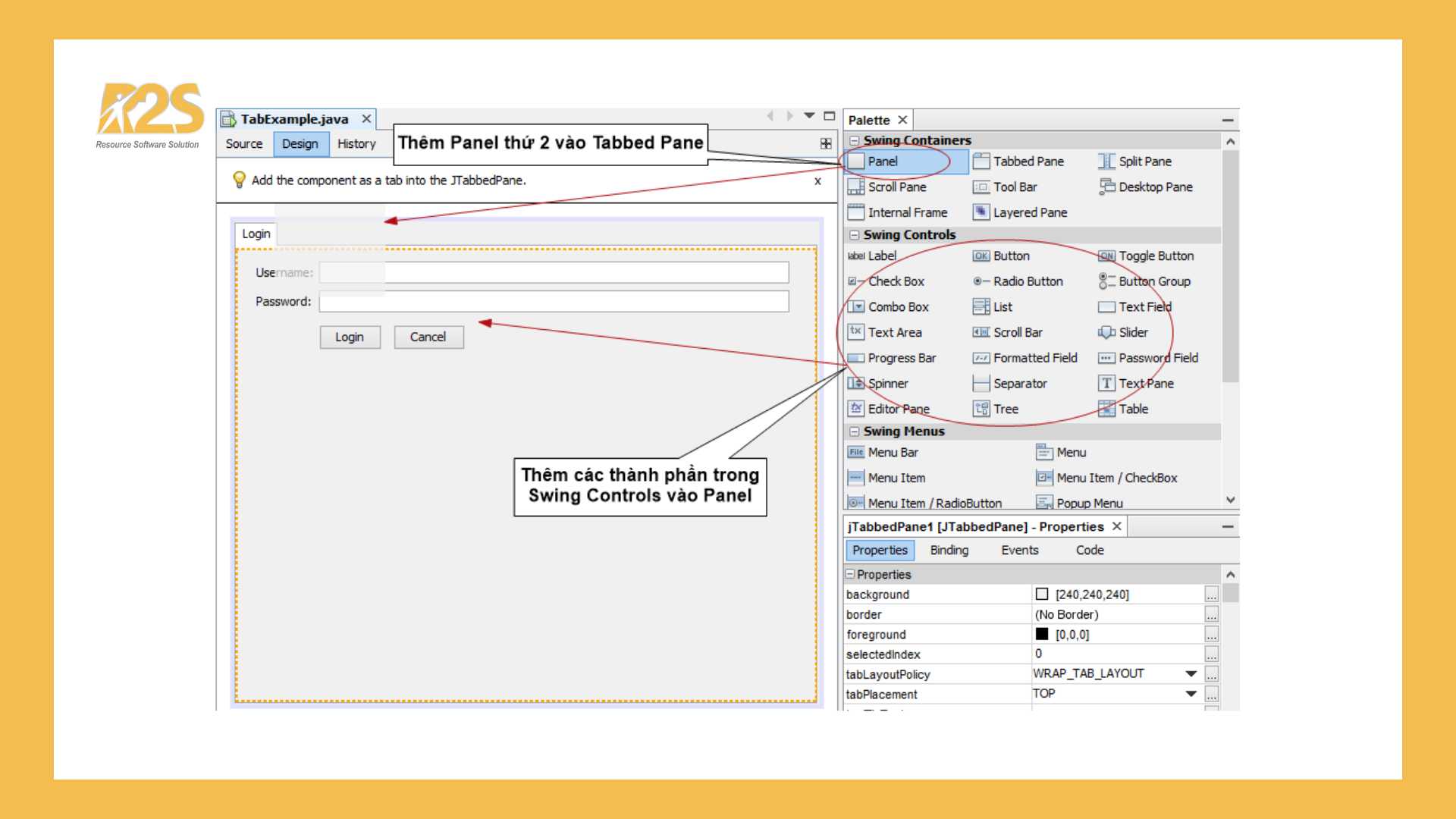 Các thành phần swing nâng cao - R2S Academy