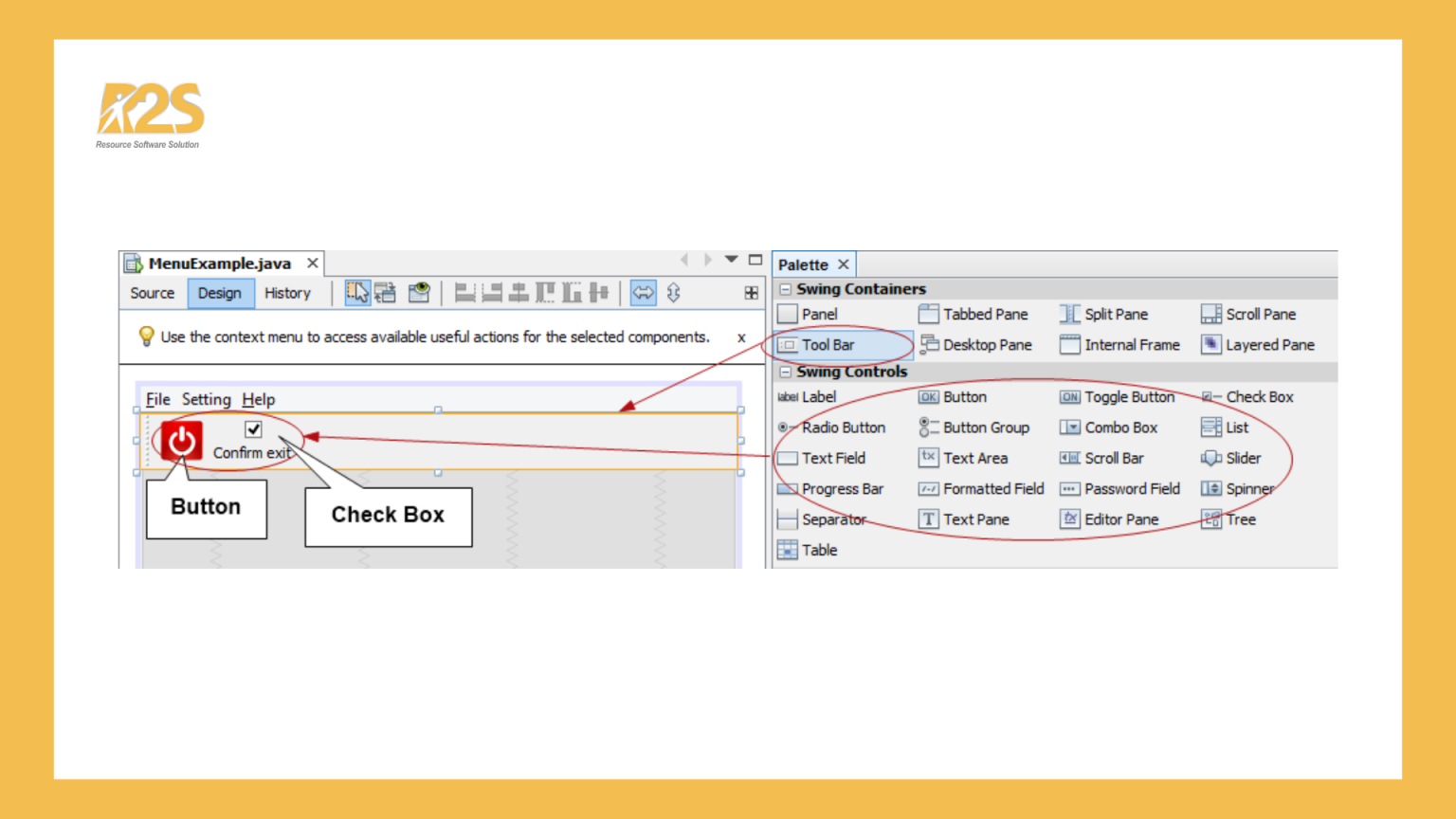 Menu trong Java Swing - R2S Academy