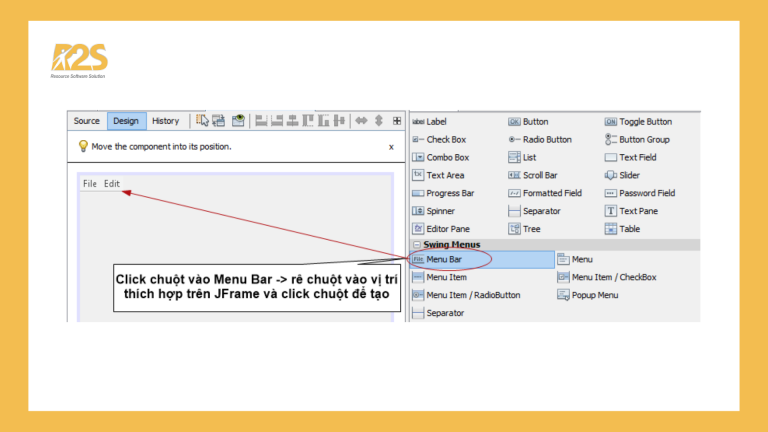 Menu trong Java Swing - R2S Academy