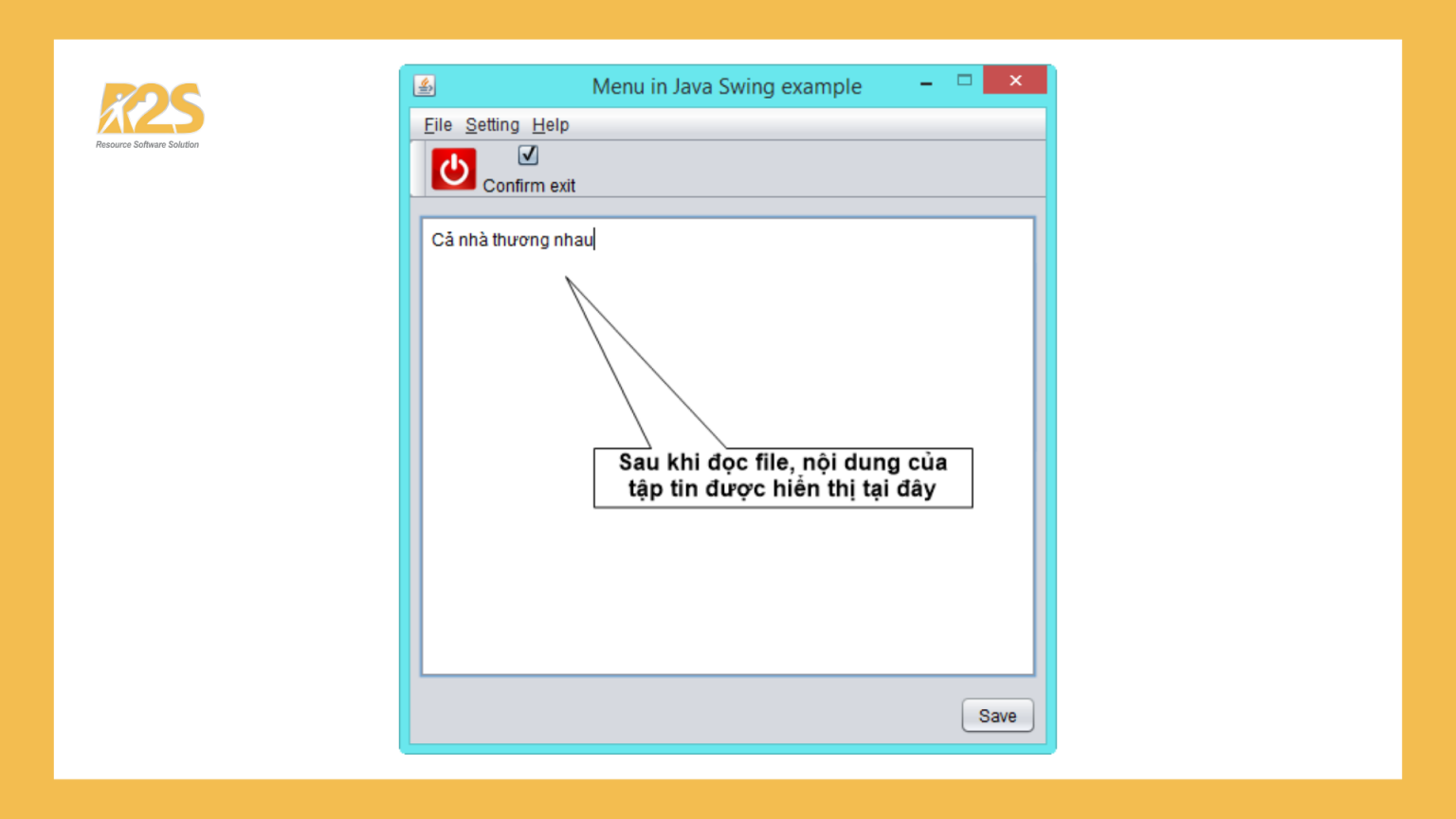Menu trong Java Swing - R2S Academy