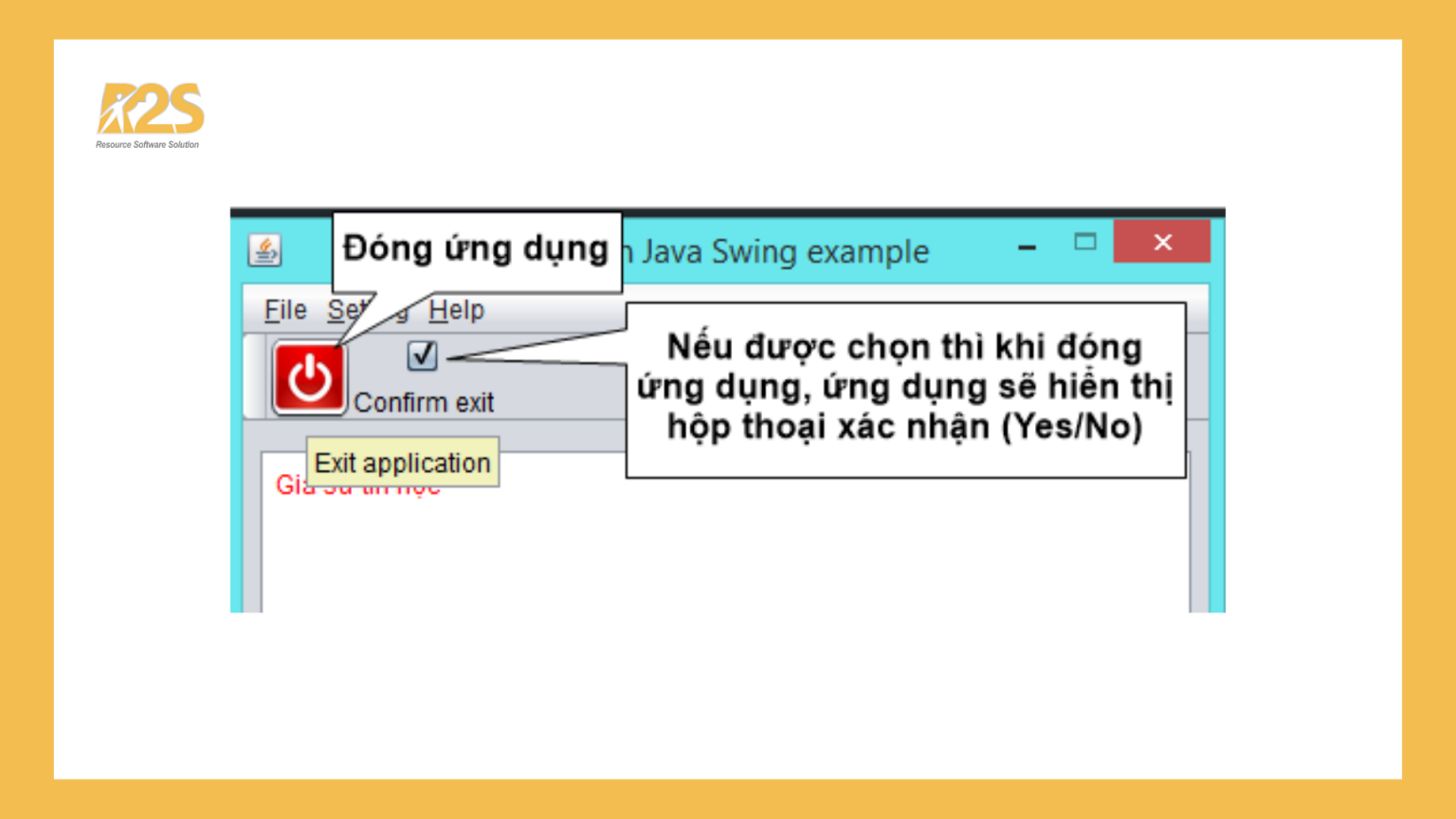 Menu trong Java Swing - R2S Academy