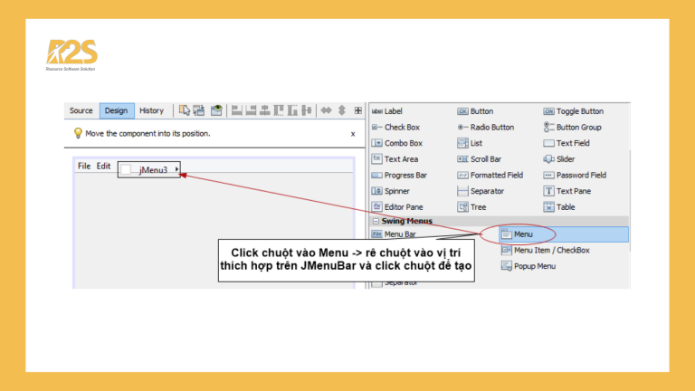 Menu trong Java Swing - R2S Academy