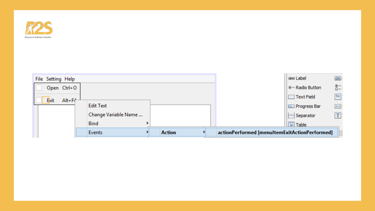 Menu trong Java Swing - R2S Academy