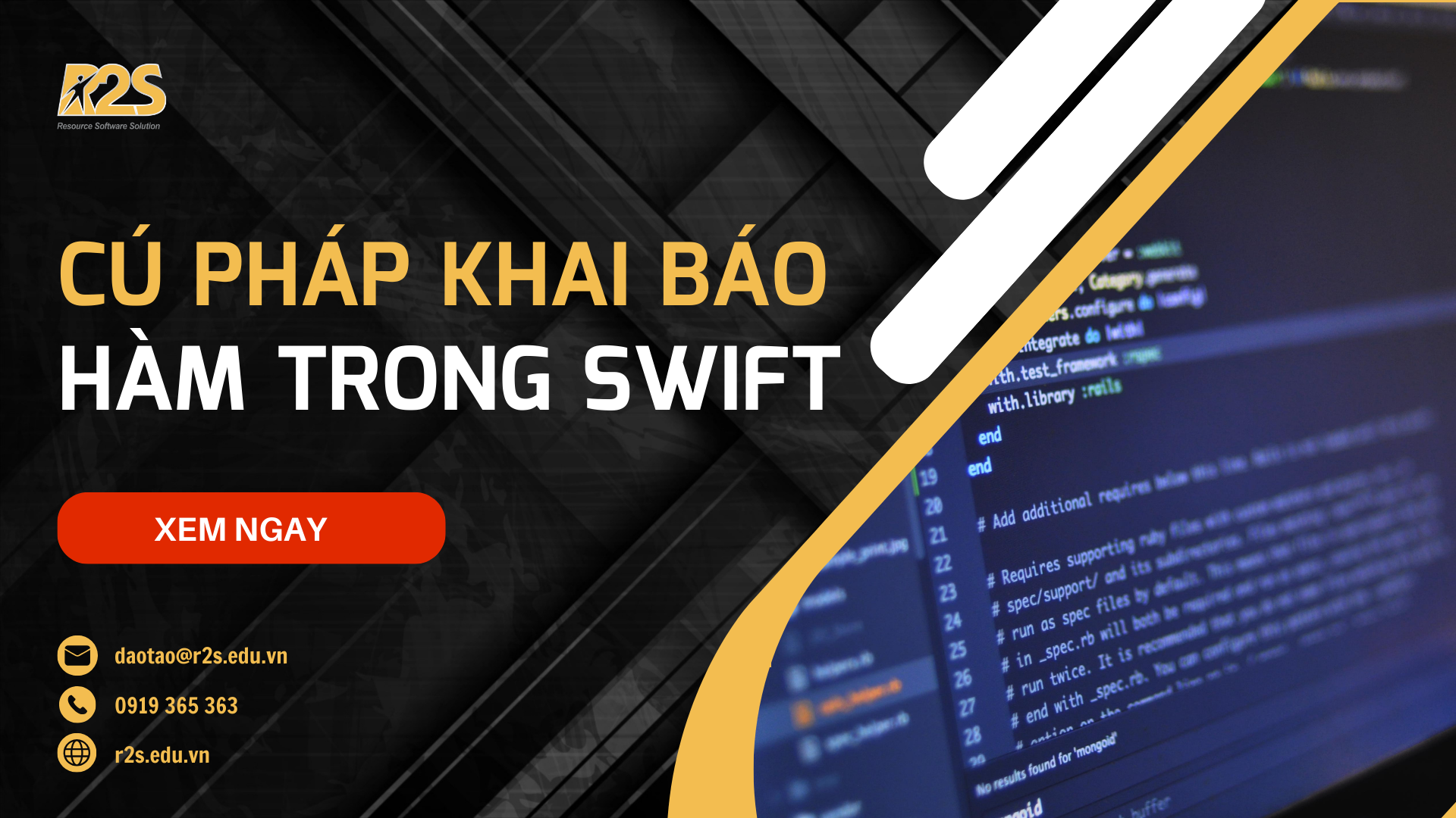 Hàm trong swift – Swift Functions - R2S Academy