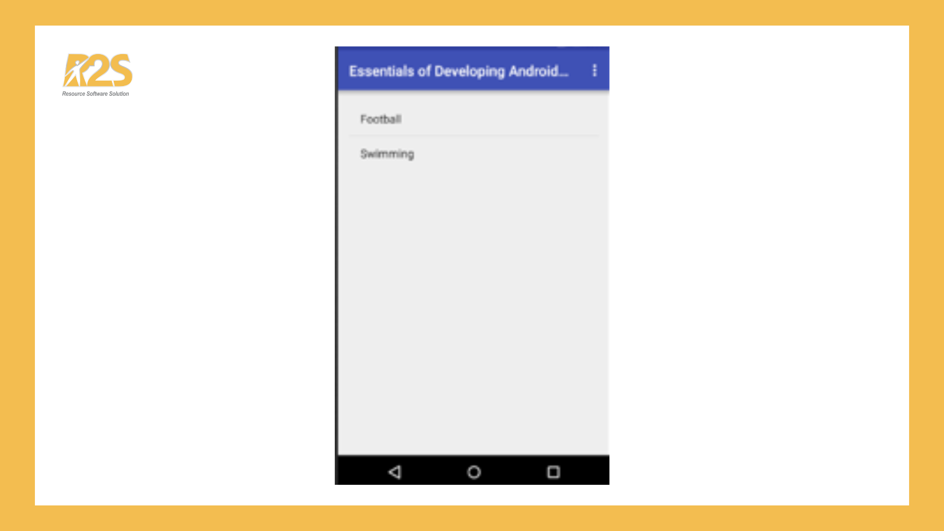 Menu trong Android - R2S Academy