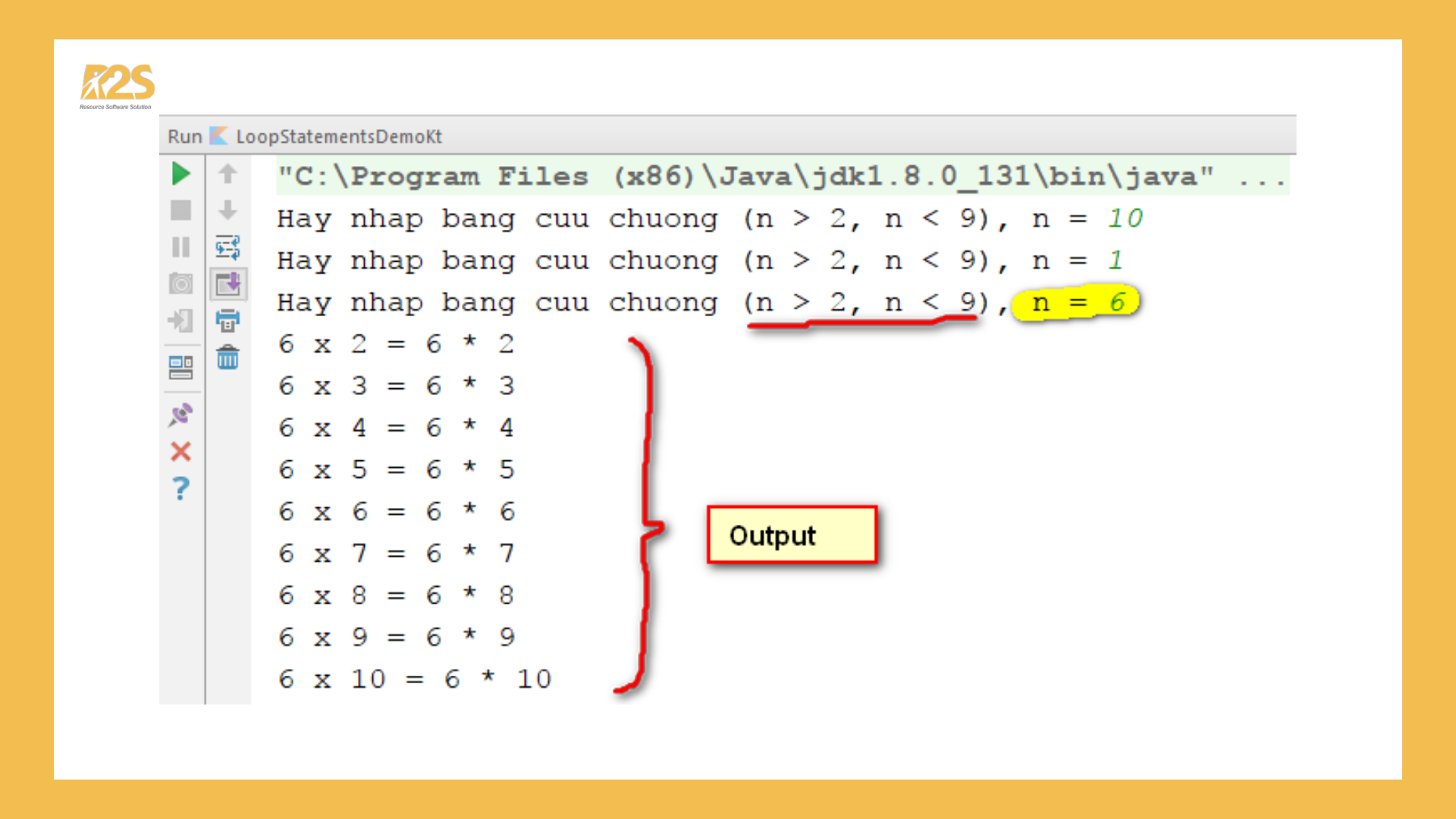 Câu lệnh xử lý lặp trong Kotlin - R2S Academy