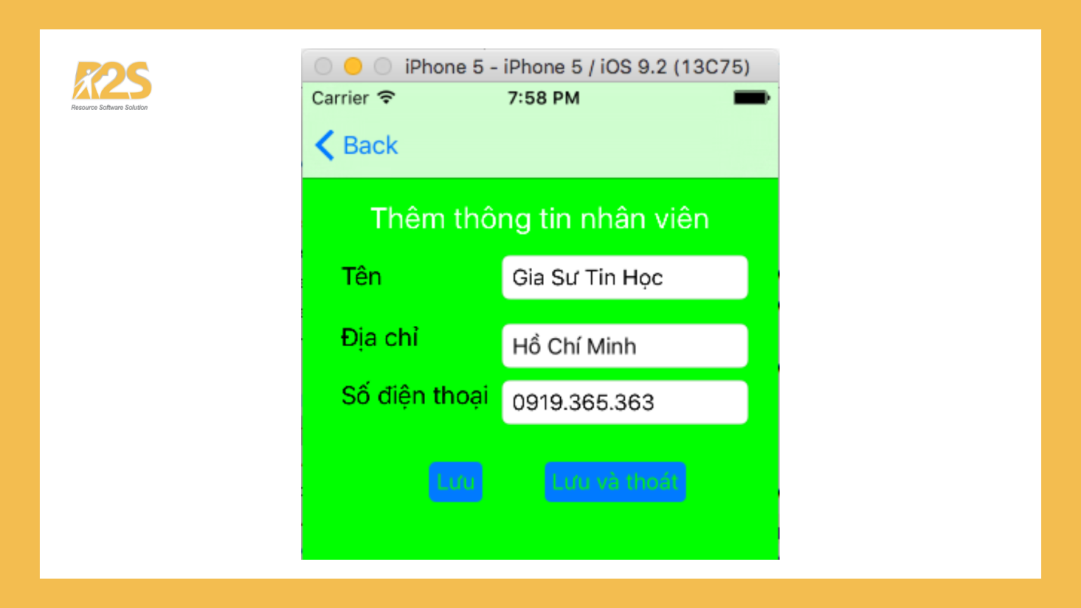 SQLite trong iOS - R2S Academy