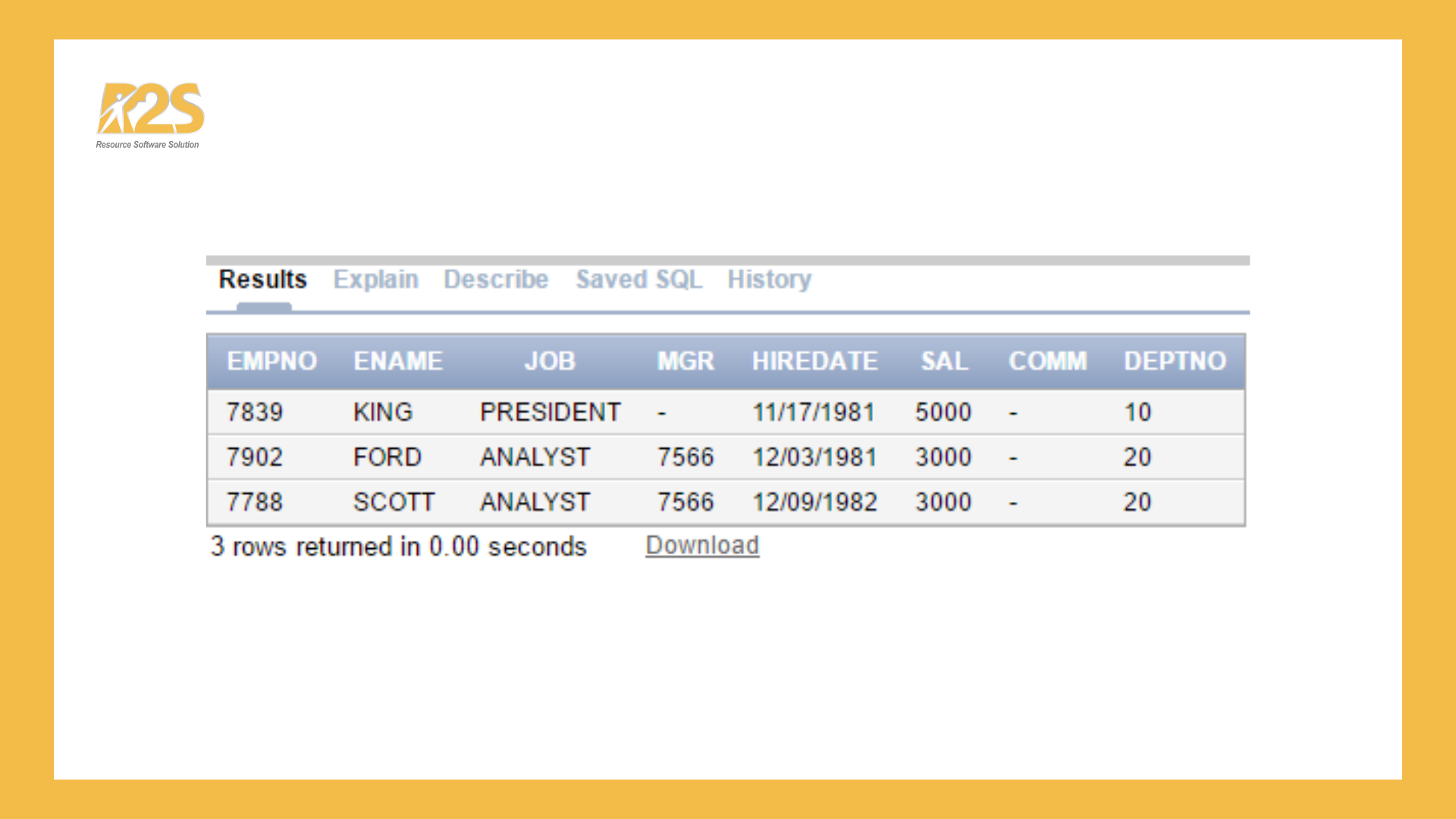 Truy vấn dữ liệu trong sql - R2S Academy