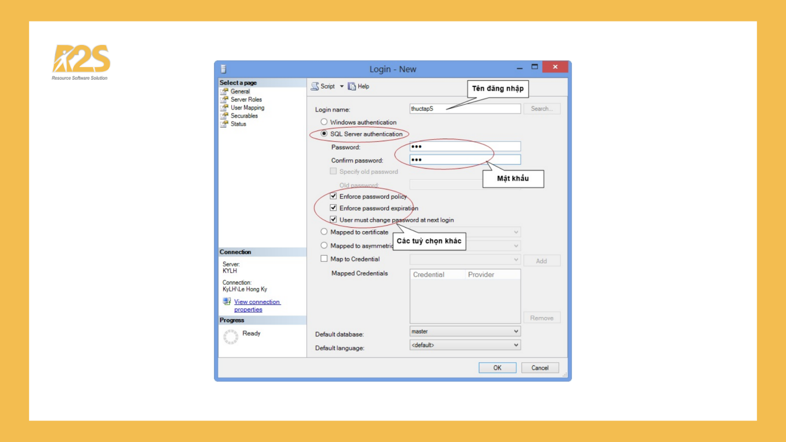 Bảo mật cơ sở dữ liệu SQL Server - R2S Academy