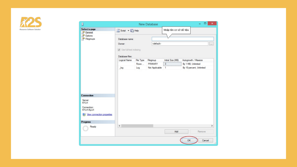 Cài đặt cơ sở dữ liệu SQL Server - R2S Academy