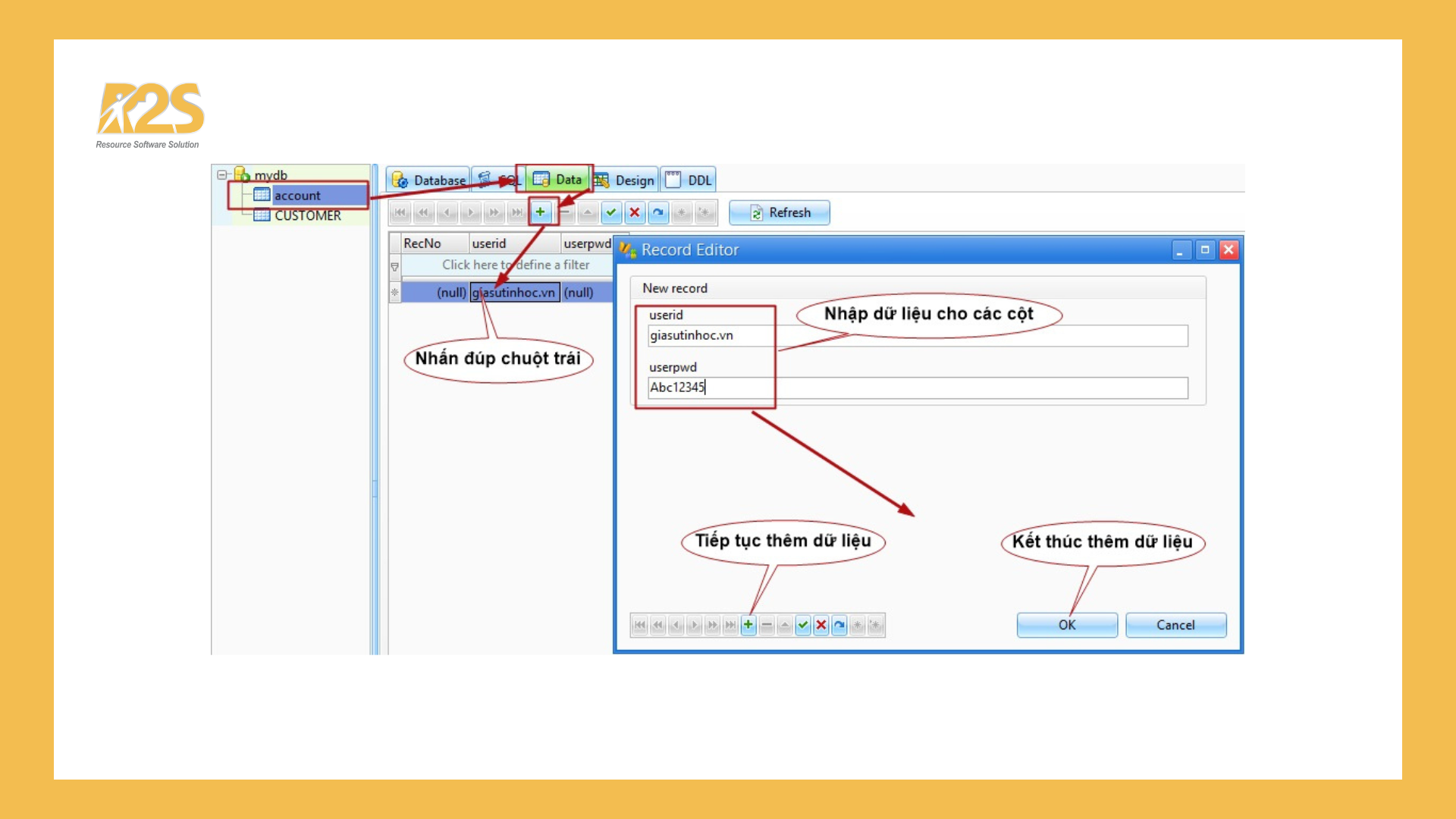 Cài đặt cơ sở dữ liệu với SQLite - R2S Academy