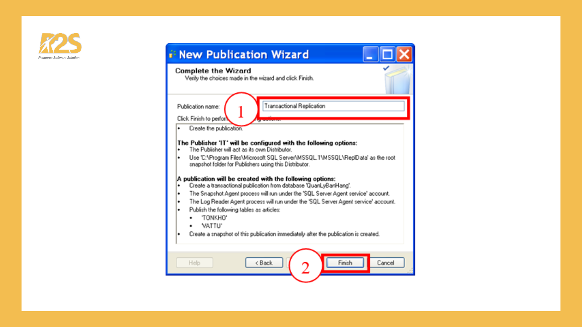 Nhân bản và đồng bộ dữ liệu với SQL Server - R2S Academy