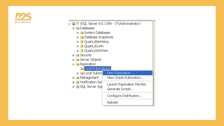 Nhân bản và đồng bộ dữ liệu với SQL Server - R2S Academy