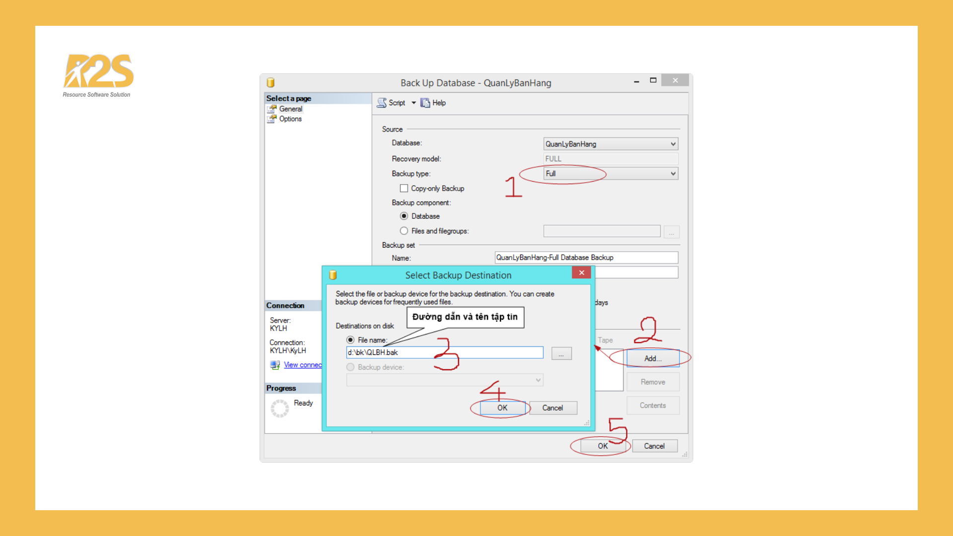 Sao lưu và phục hồi dữ liệu trong SQL Server - R2S Academy