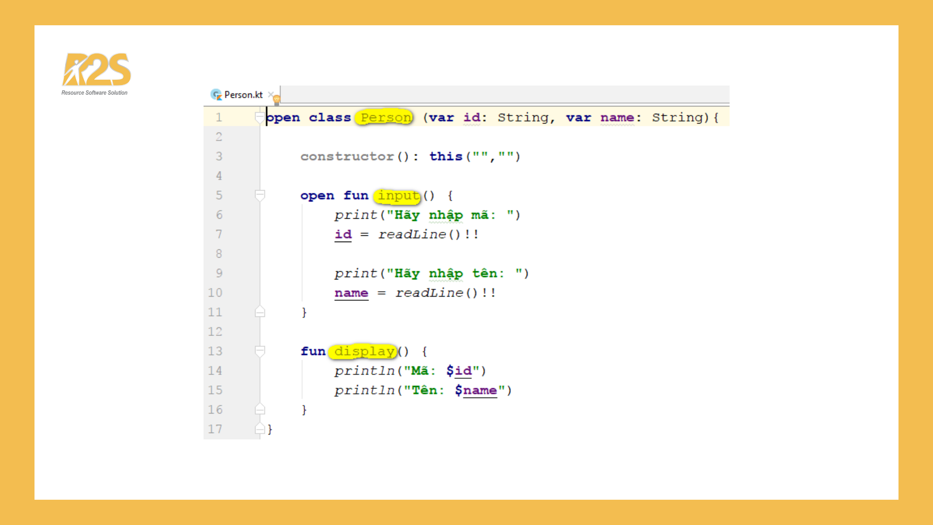 Tính thừa kế trong Kotlin - R2S Academy